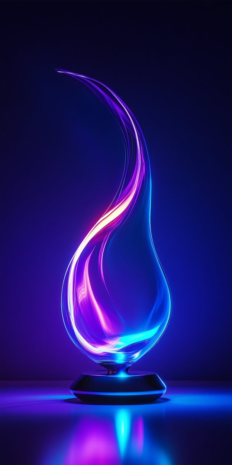 Plasma Desk Lamp with Holographic Light Trails - Skillcurb