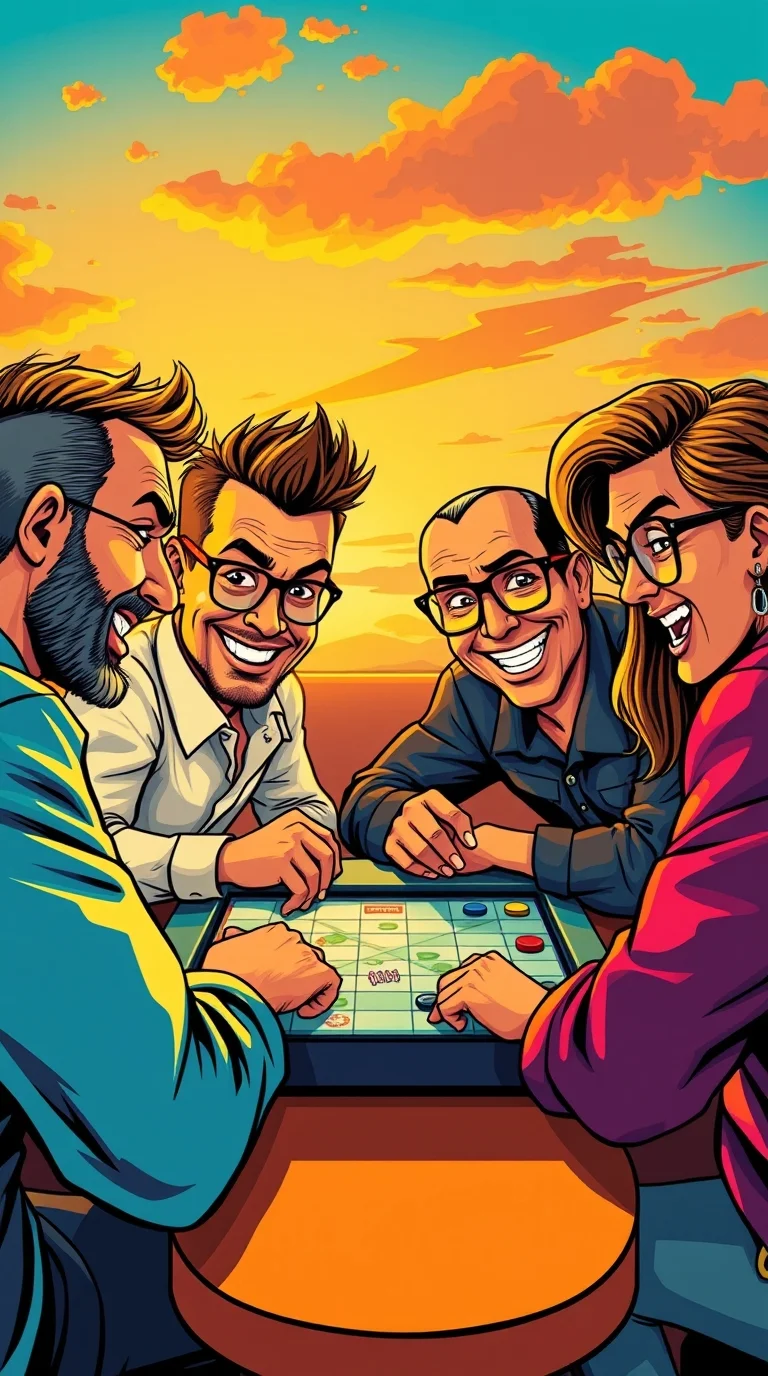 Four Colleagues Laughing While Playing a Board Game - Skillcurb