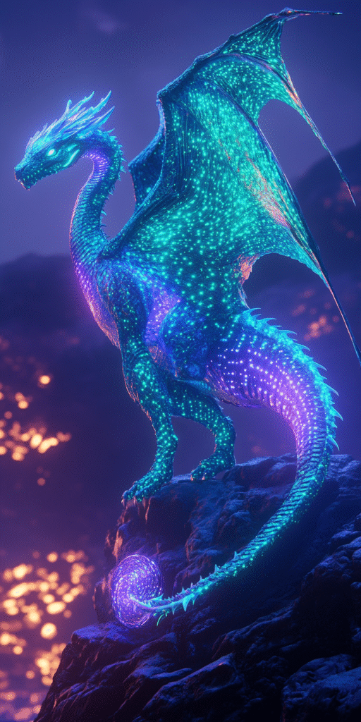 Cyber Dragon with Glowing Plasma Veins - Skillcurb