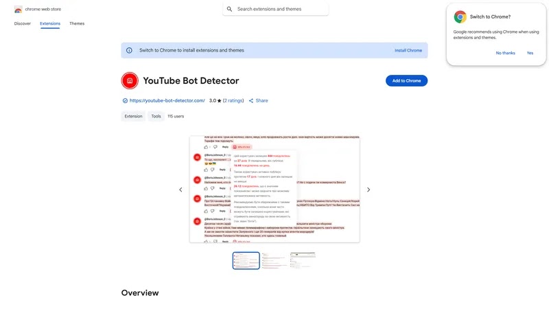 YouTube Bot Detector - Chrome Extension - Skillcurb
