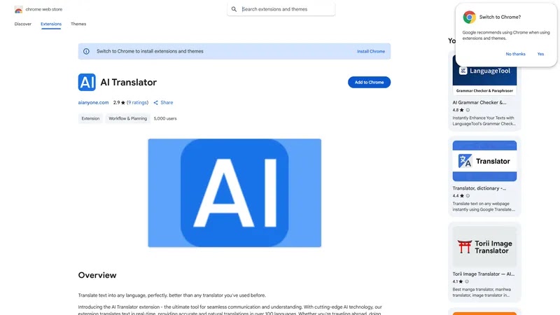 AI Language Translator Extension - Chrome Extension - Skillcurb